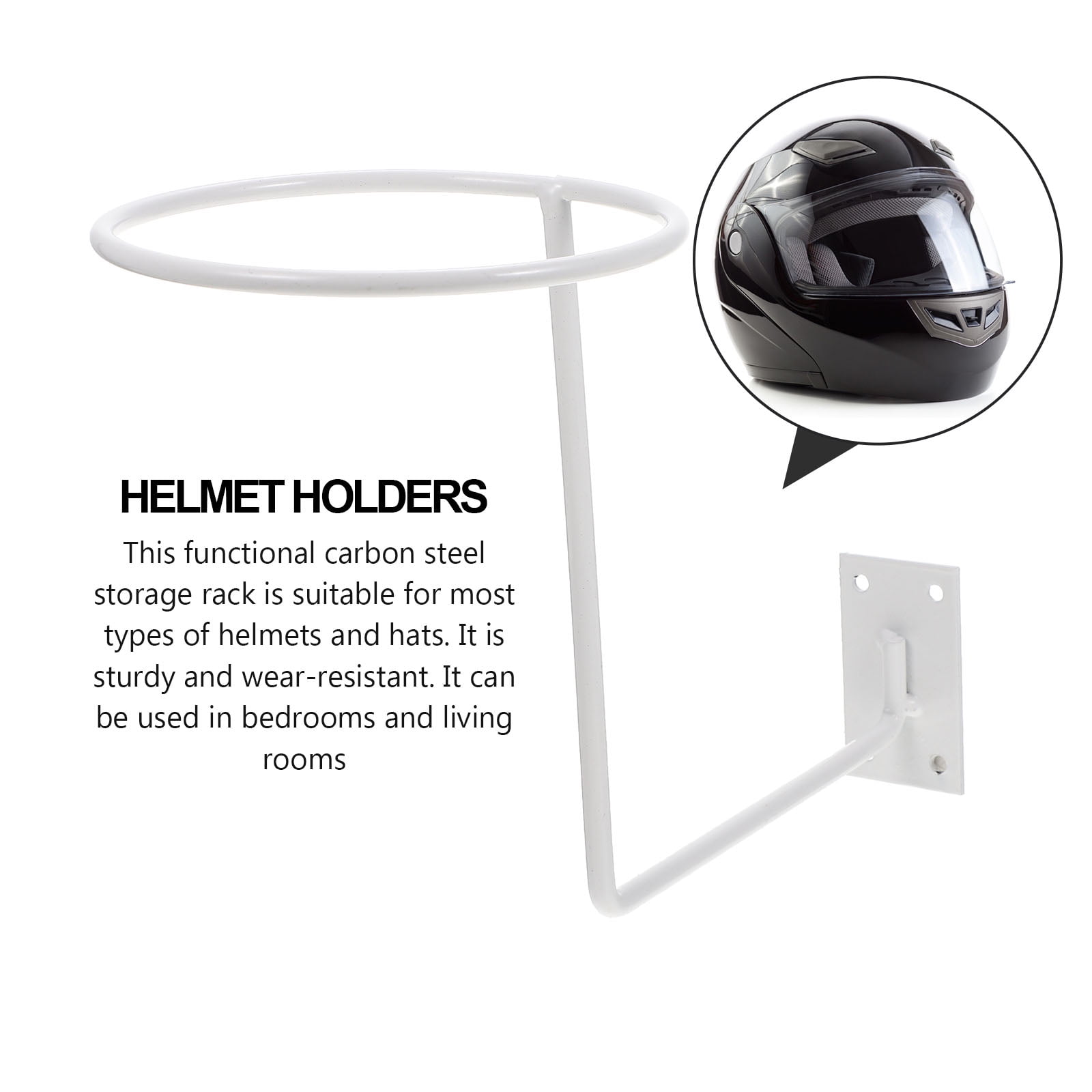 Niceauty 2Set Space Saving Carbon Steel Wall Mounted Storage Rack for ...