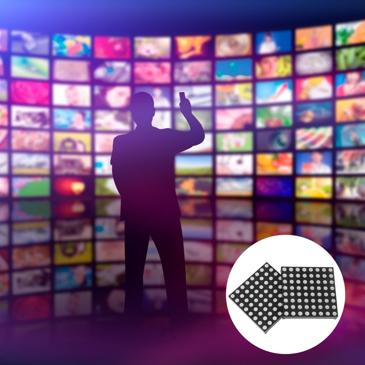 Niceauty 2pcs RGB LED Matrix Module Anode Panel Flexible Design for ...