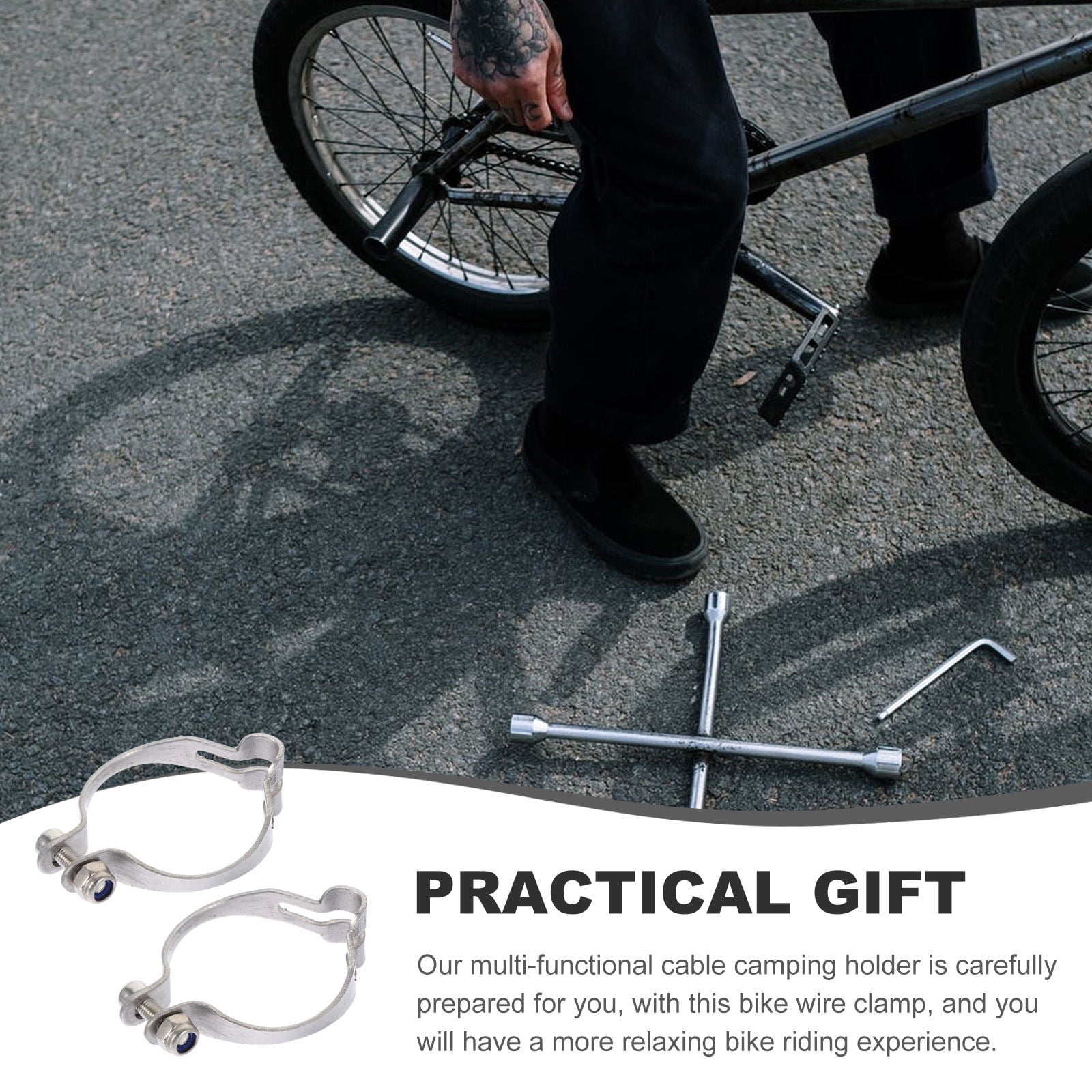 Niceauty 2pcs Steel Bike Lines Clamp for Effective Management in Riding ...