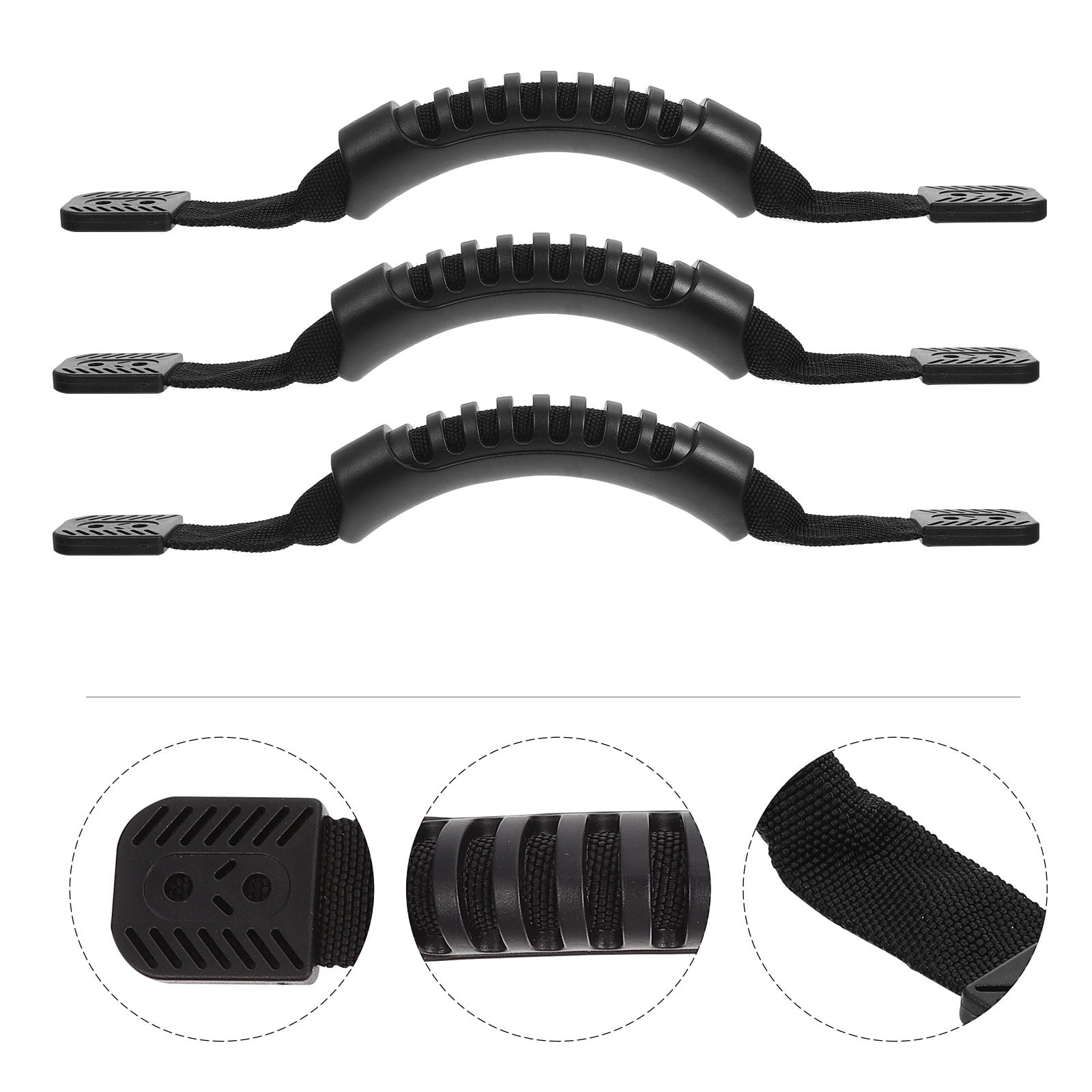 Niceauty 3 Pcs Ocean Kayak Handles Black PVC for Kayaking and Boating ...