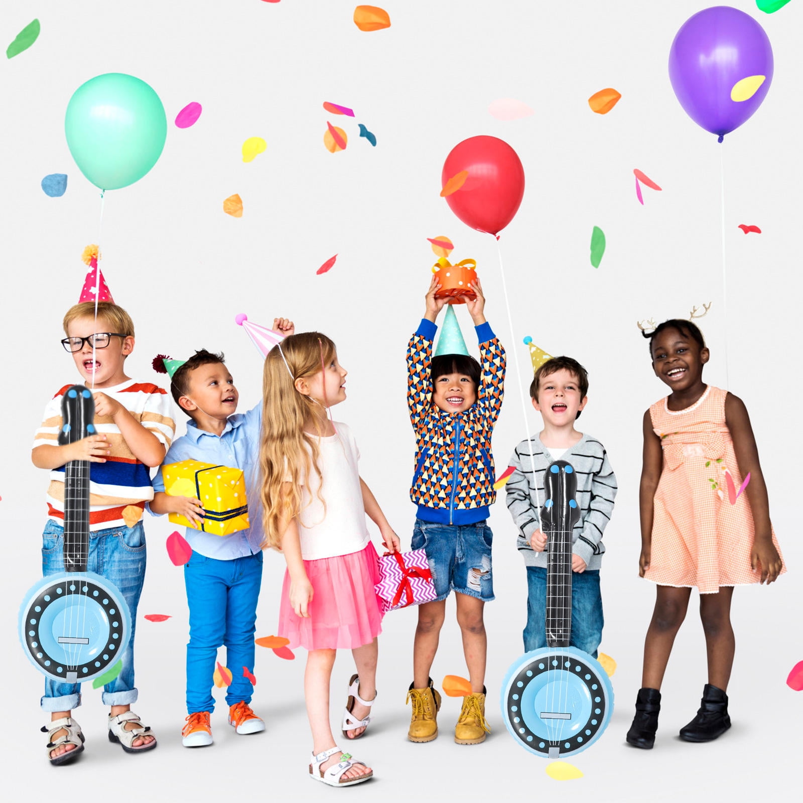 Niceauty 3Pack Inflatable Banjo Toy Musical Instruments for Birthday ...