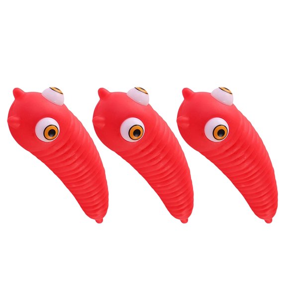 Niceauty 3Pcs Stretchy Caterpillar Fidget Stress Toy Popping Eye ...