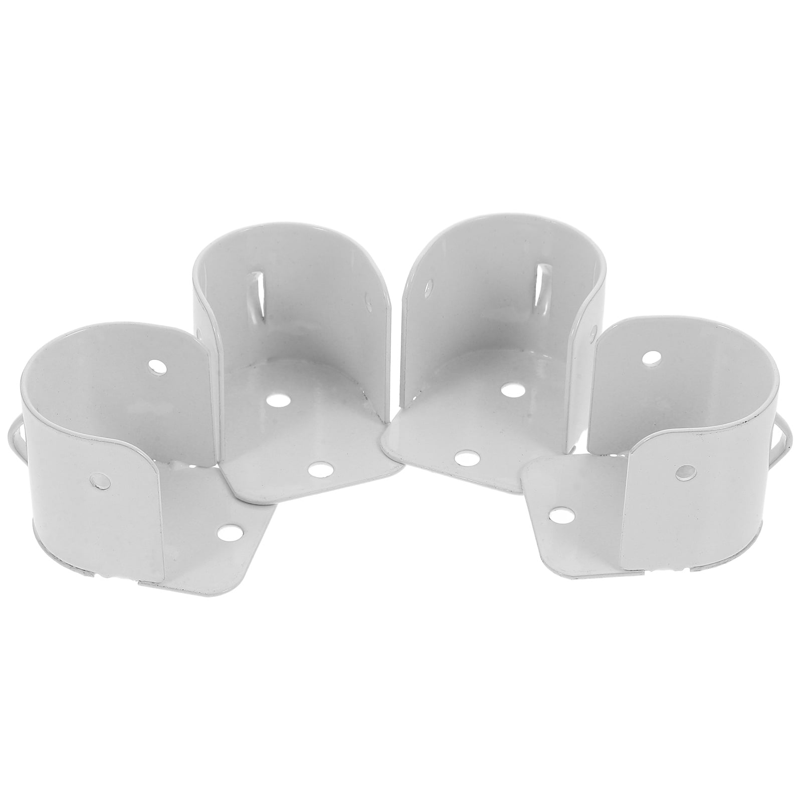 Niceauty 4Pcs Dowel Rod Holder White Iron Smooth Surface Curtain Rod ...