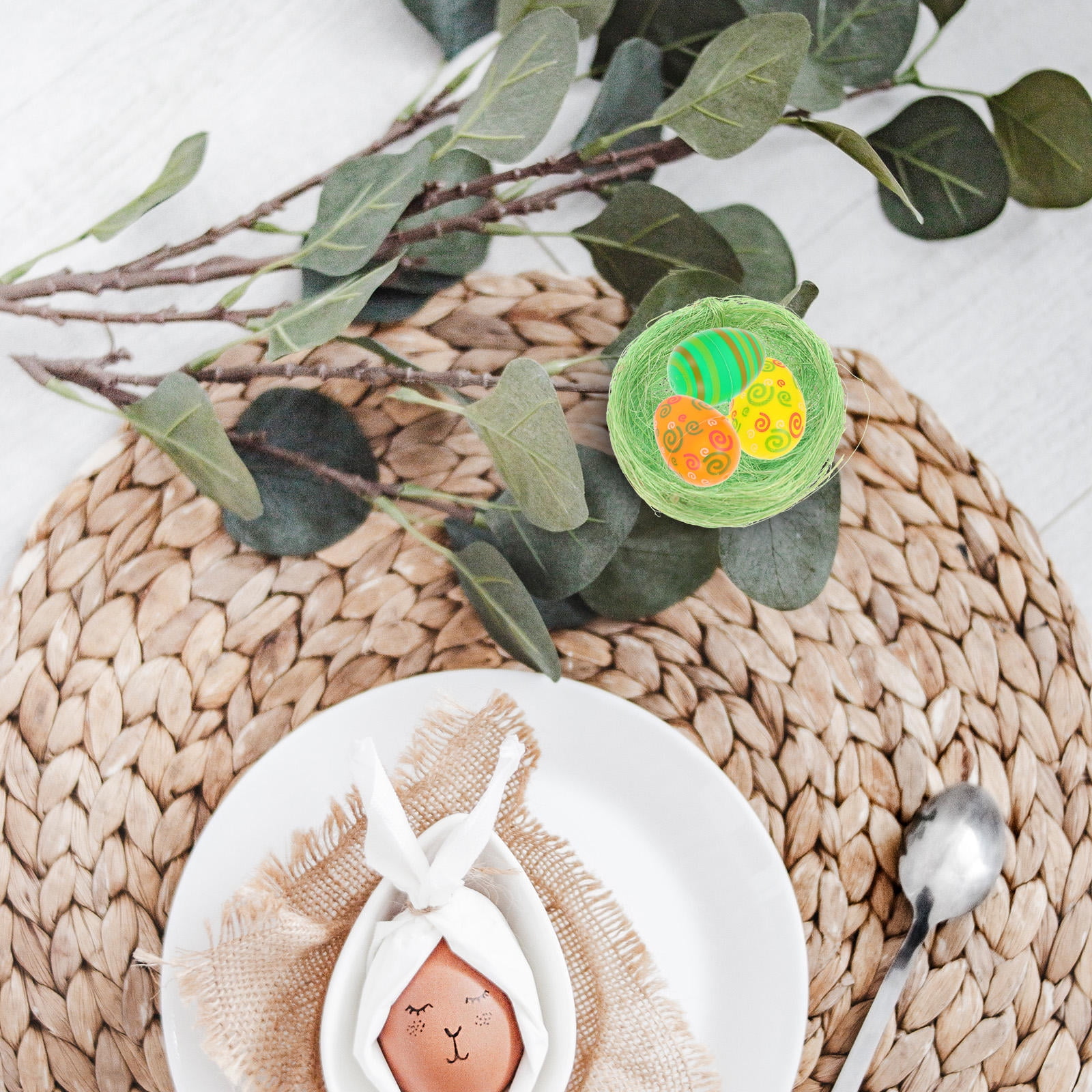 Niceauty 4Pcs Pigeon Supplies Artificial Bird Nest Jute Green Pigeon ...