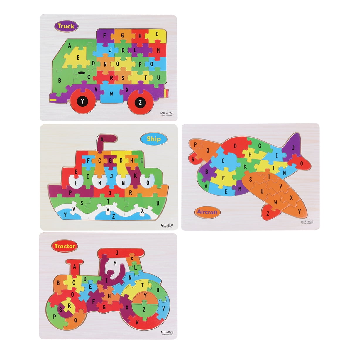 Niceauty 4Pcs Preschool Learning Puzzles Assorted Color for Imagination ...