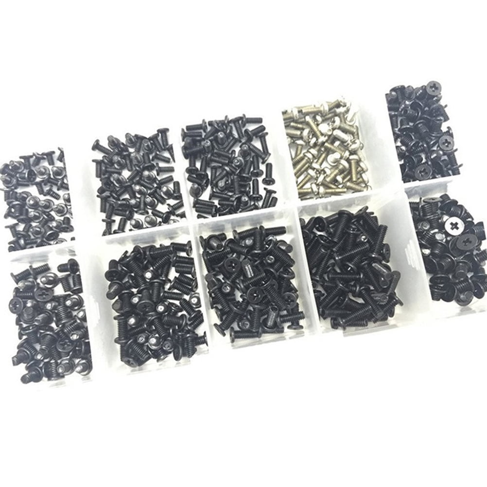 Niceauty 500PCS Laptop Screws Set Replacement Black Mini Cross Screws ...