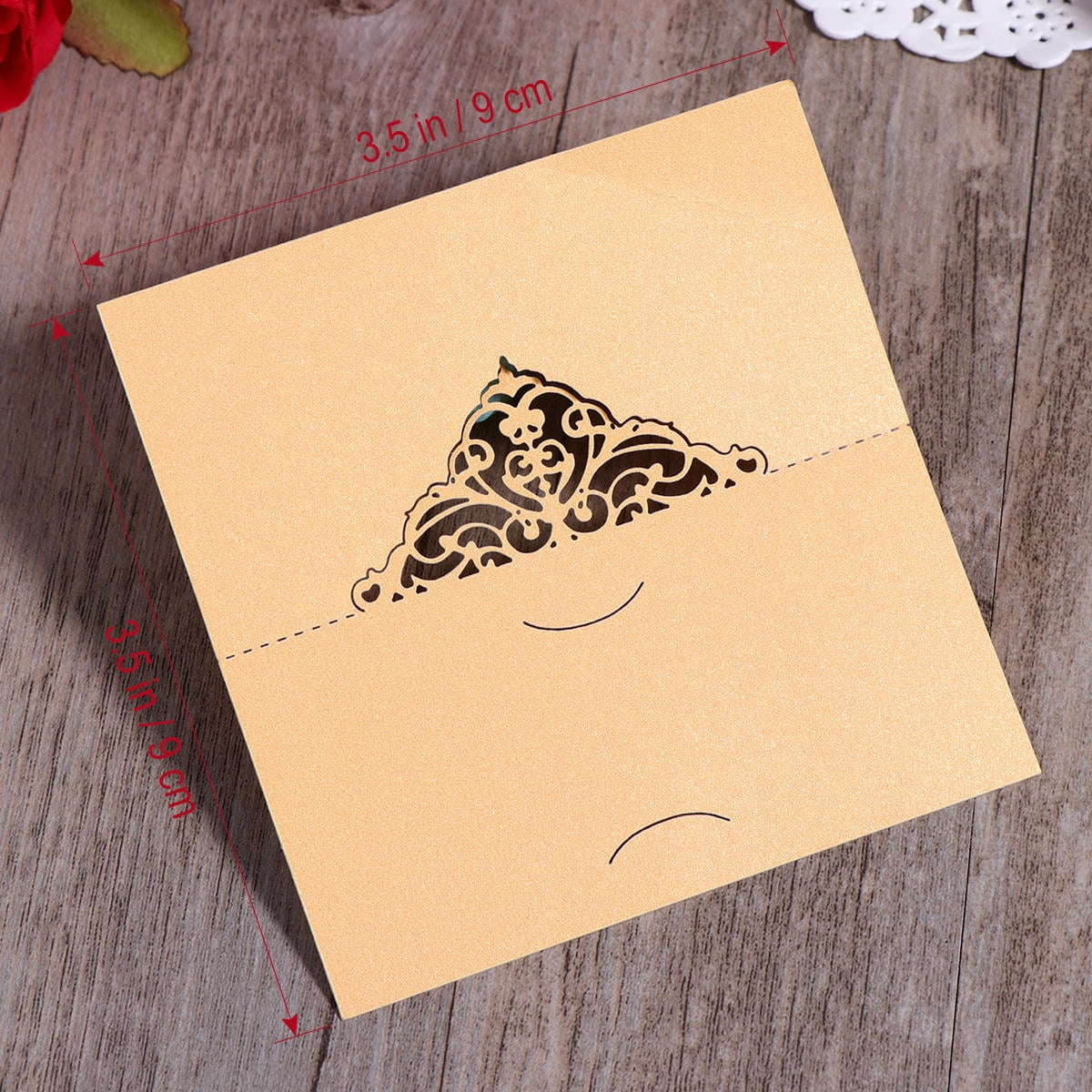 Niceauty Wedding Table Number Signs Tent Cards Golden Paper 50Pcs ...