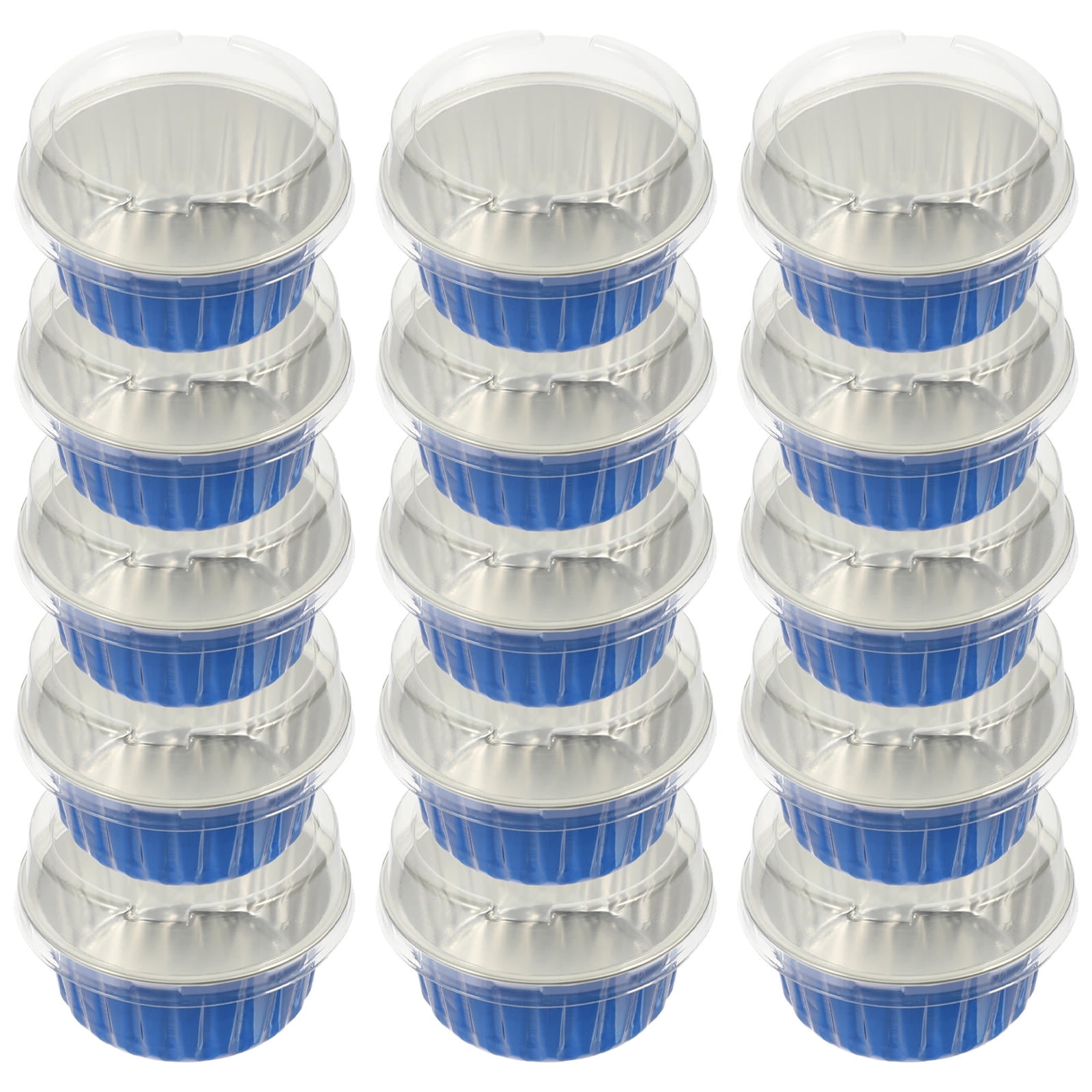 Niceauty 50Pack Muffin Baking Cups Navy Blue Plastic Packaging for ...
