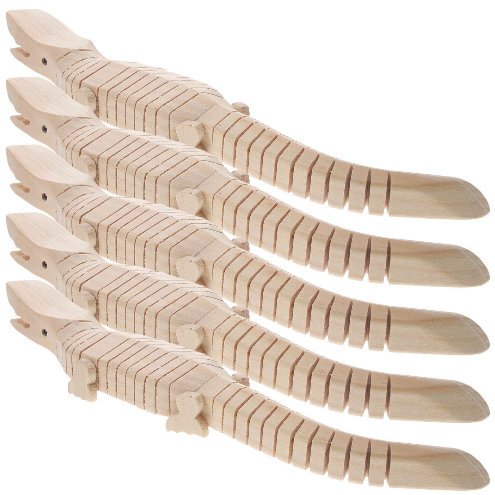 Niceauty 5Pcs Realistic Animal Figures Wood Shape Blank Models For Art ...