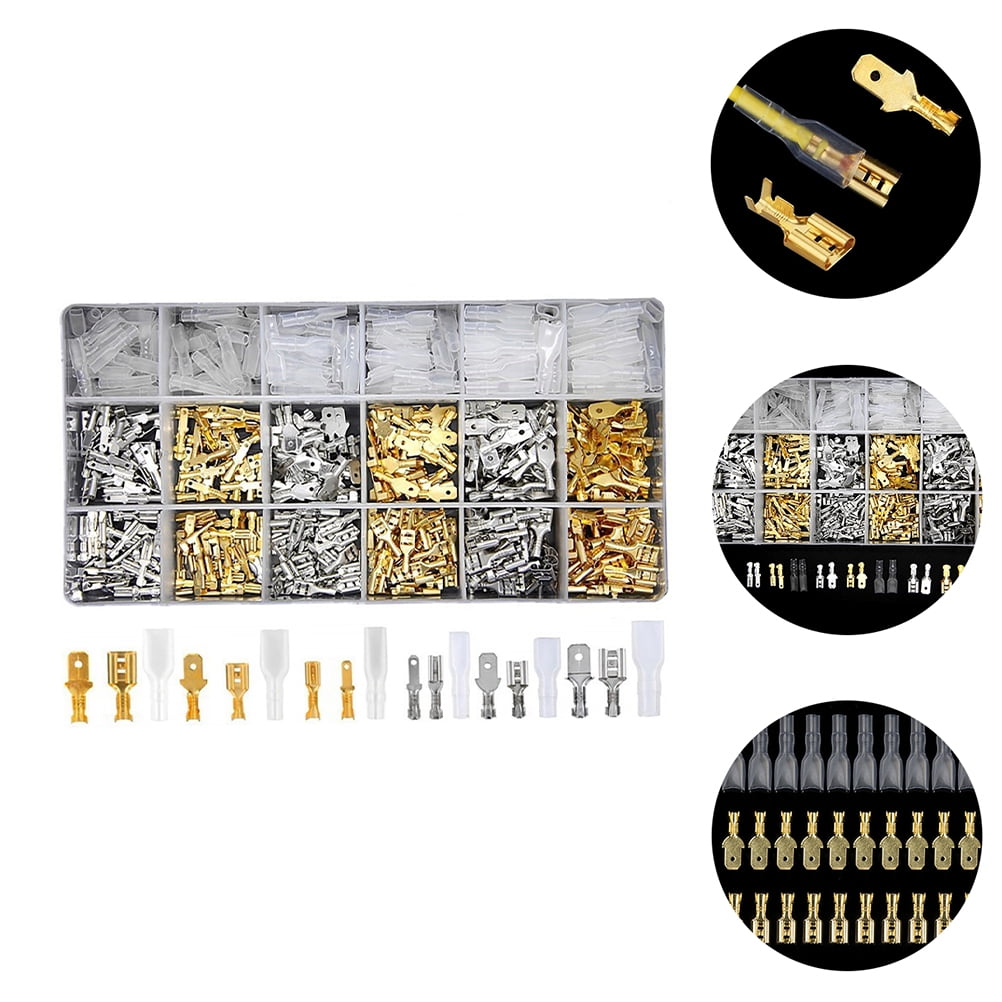 Niceauty 720Pcs Brass Crimp Terminal Cold Pressed Wire Connectors with ...