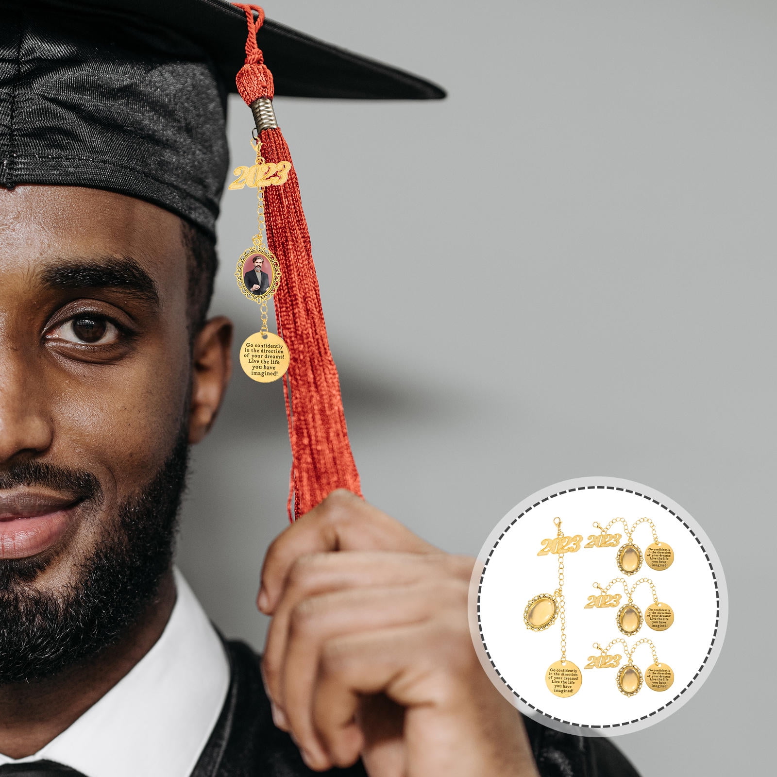 Niceauty Antique Look Graduation Cap Topper Decorations Golden Alloy ...