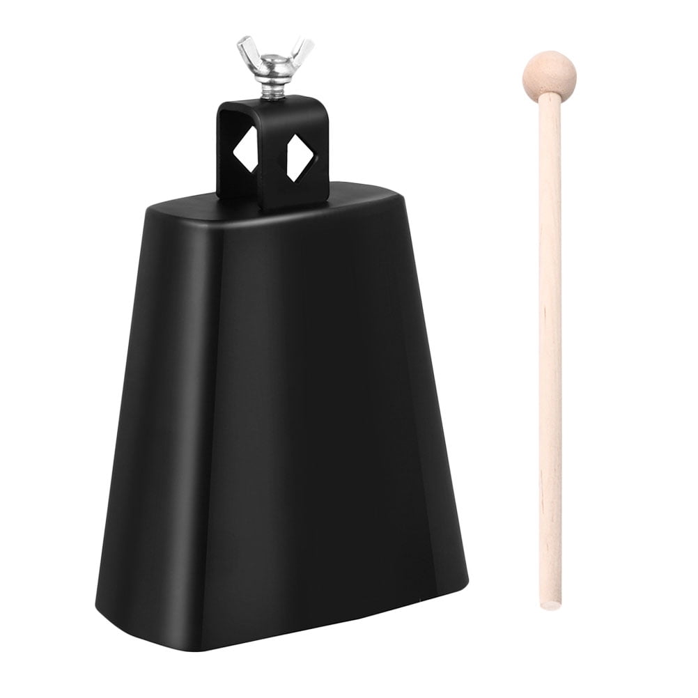 Niceauty 1Set Black Cowbell and Stick Kit Metal Drum Set Accessory ...