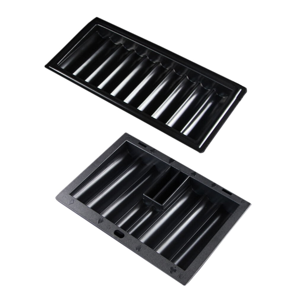 Niceauty Black Plastic Poker Chip Holder with Sturdy Construction for ...