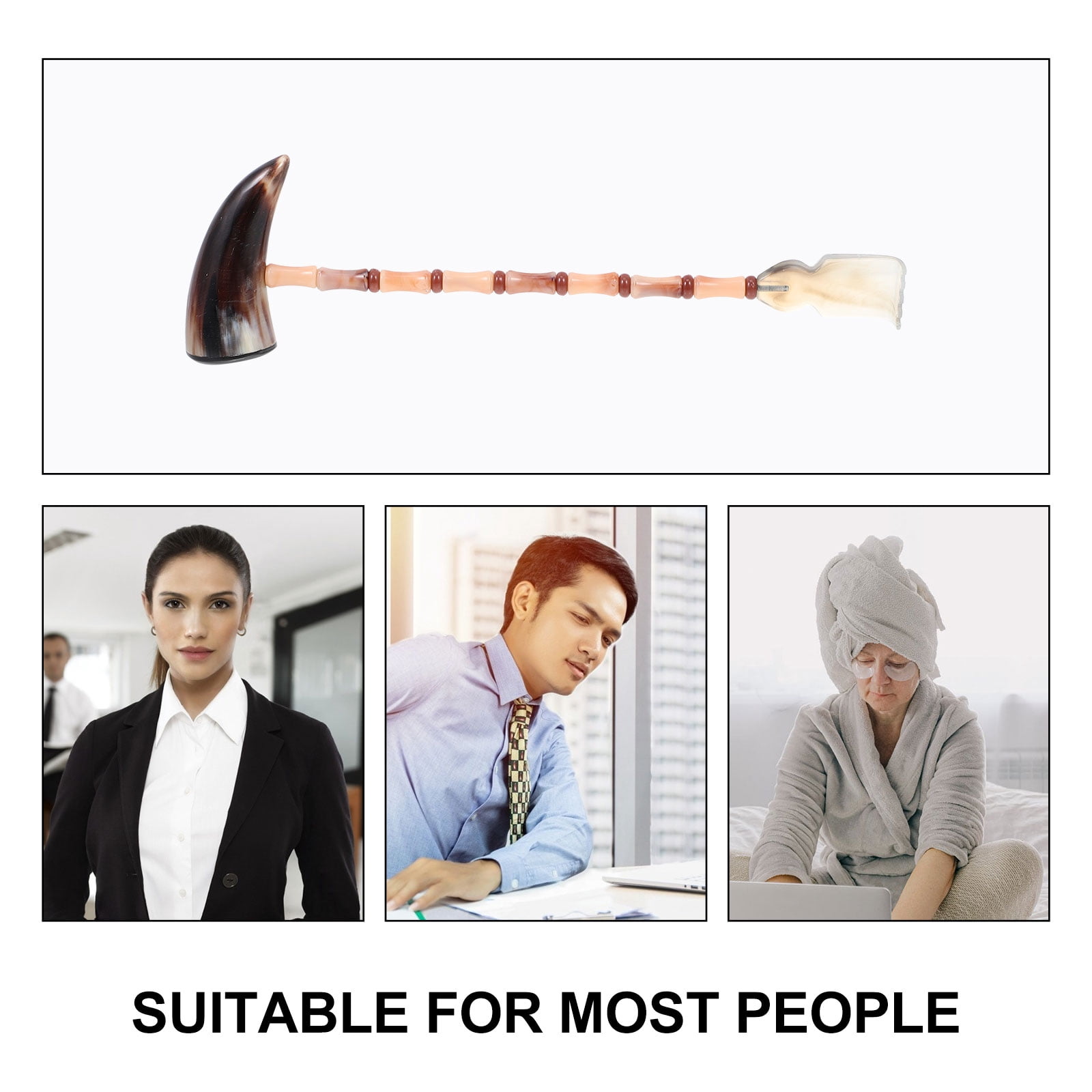 Niceauty Body Massager Hammer 1Pack for Reduction Ox Horn Brown 38x10 ...