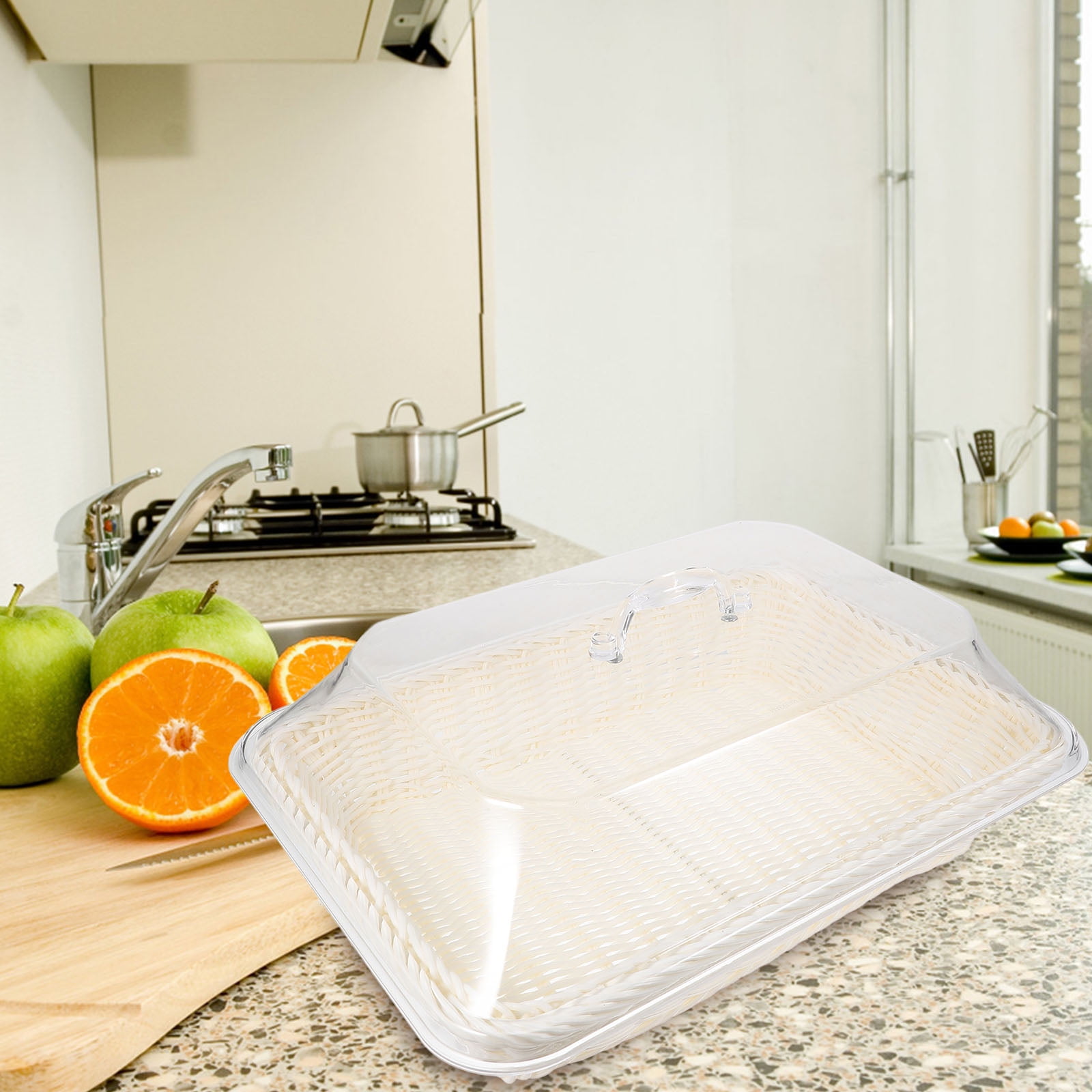 Niceauty Bread Serving Tray Multi Plastic Food Preservation Bakery Use ...