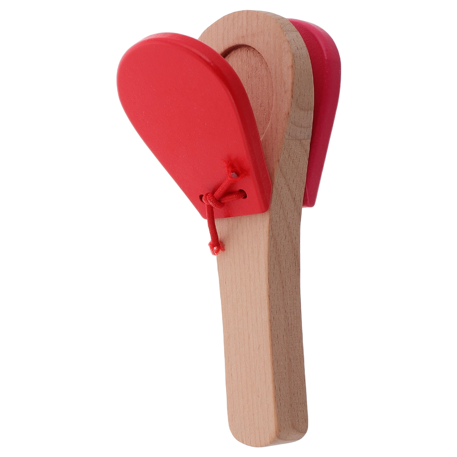 Niceauty Castanets For Dance Wooden Castanet Red 1Pcs Rhythm Training ...