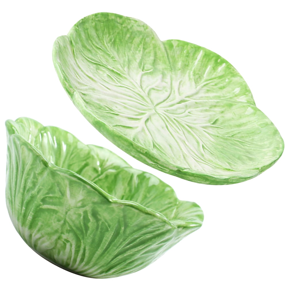 Niceauty Ceramic Cabbage Bowl for Storage Using with Green Color and ...