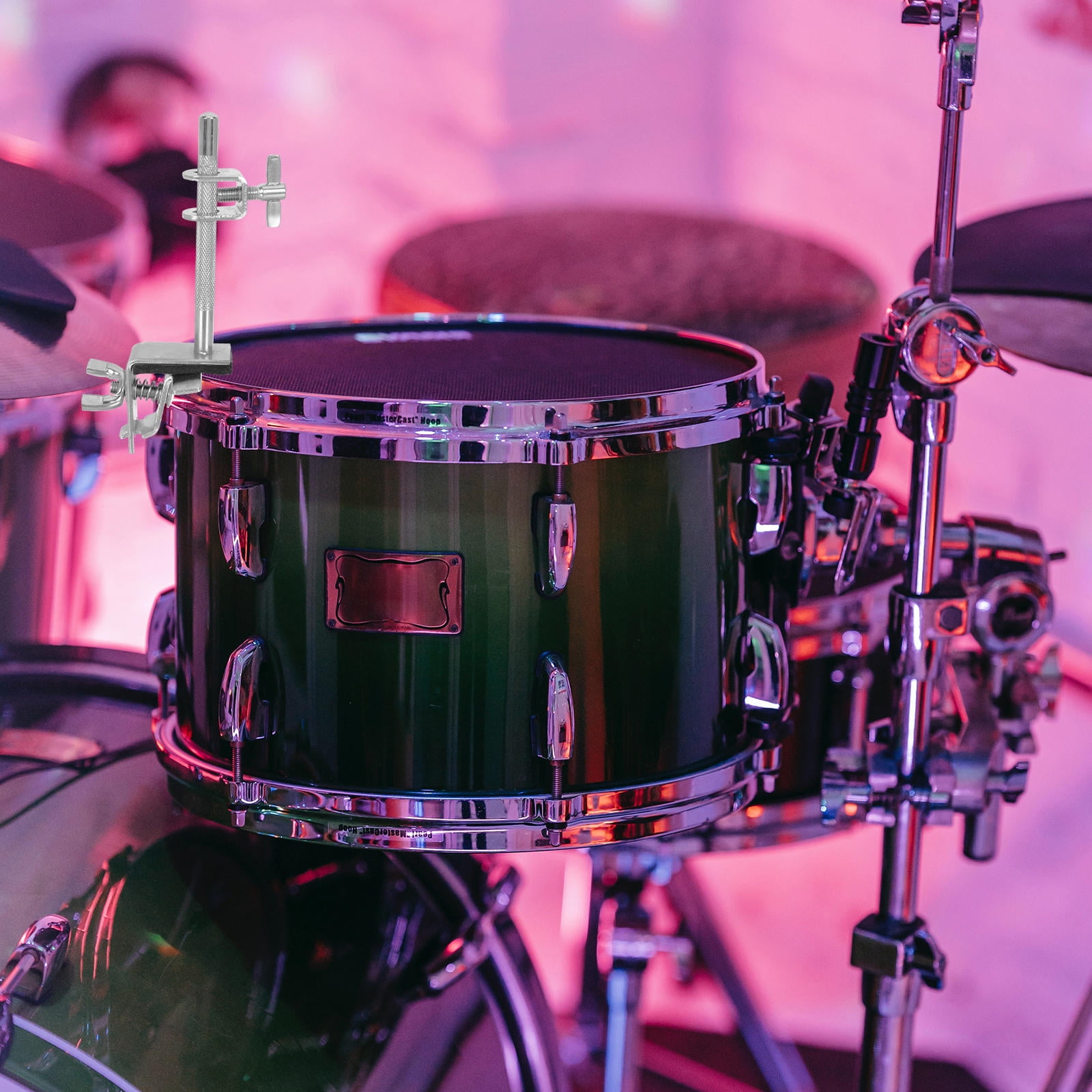 Niceauty percussion cowbell mounting bracket Cowbell Clamp Silver 1Set ...