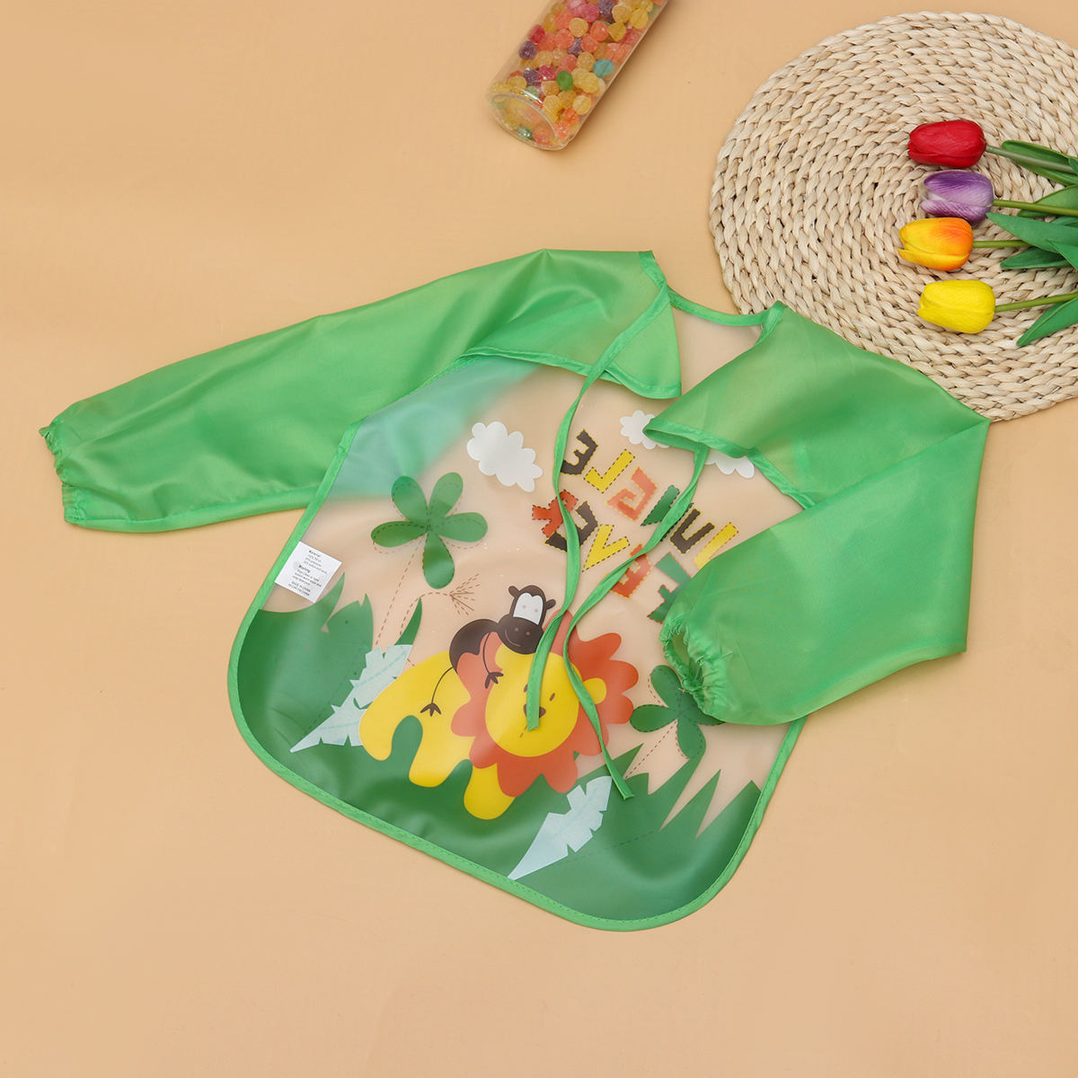 Niceauty EVA Waterproof Baby Bib for Painting Sleeved Design for Infant ...