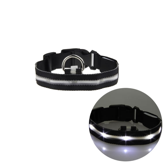 Niceauty Lighted Pet Collar With Nylon Led Glow Dark Safety Pendant For ...
