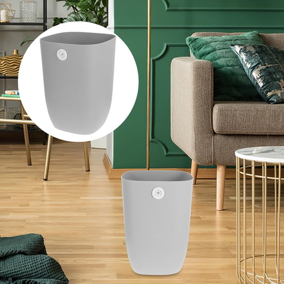 Niceauty Minimalist Indoor Trash Can Trash Bucket Grey PP Garbage ...