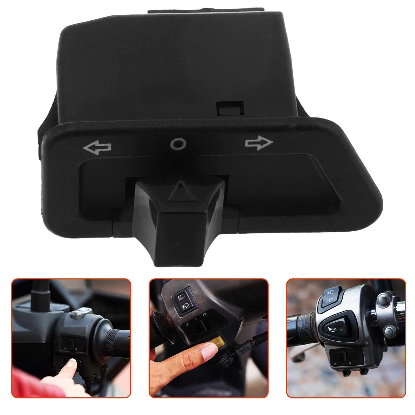Niceauty Motorcycle Handlebar Turn Signal Switch Black Durable ...