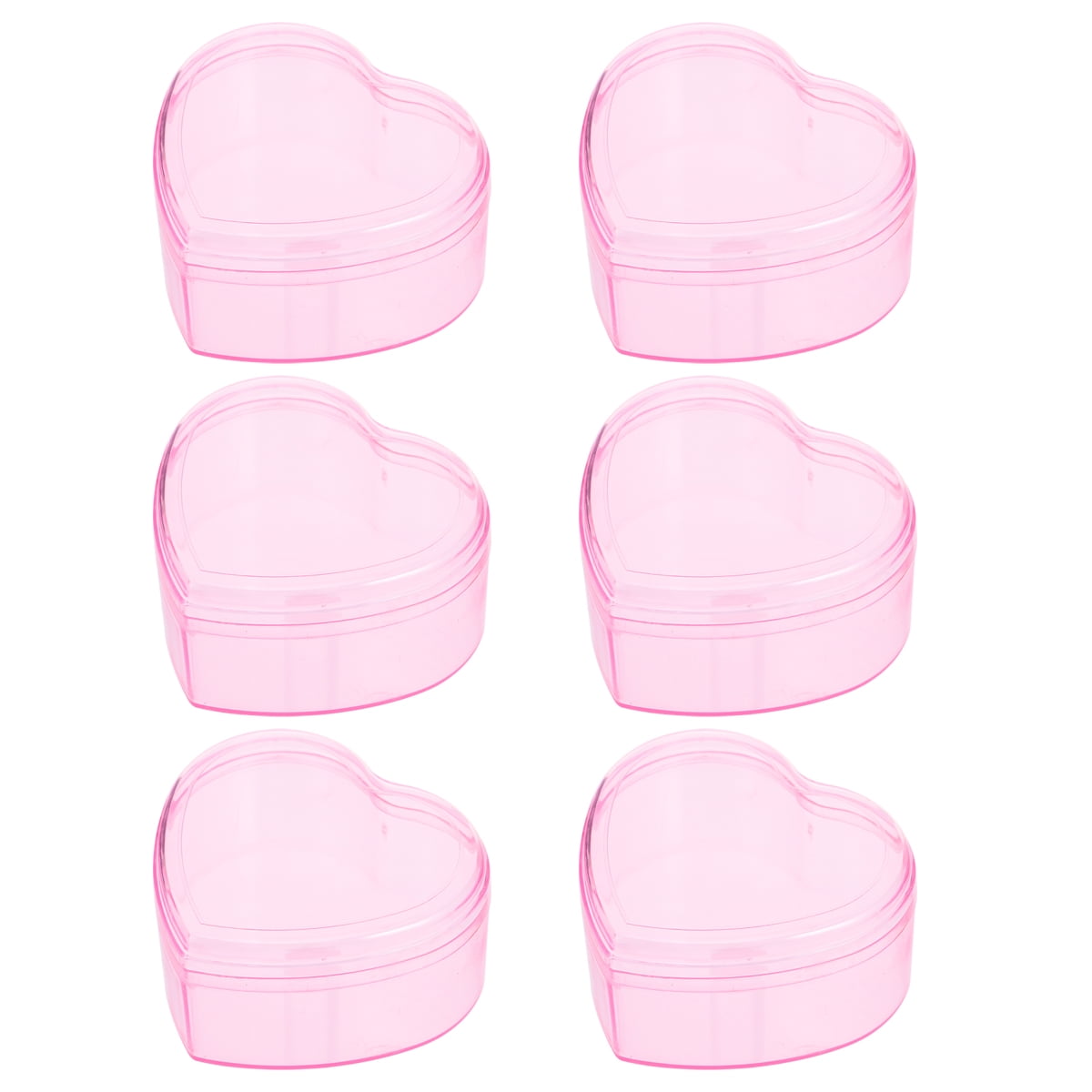 Niceauty 6pcs Creative Candy Boxes Heart Shape Plastic Storage Case Box ...