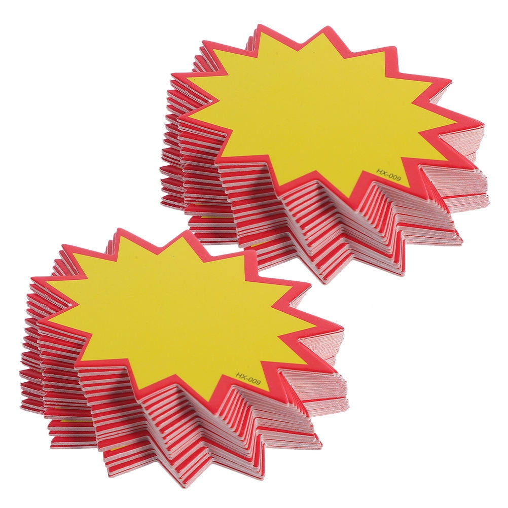 Niceauty 400Pcs Yellow Reusable Sale Labels with Burst Design for ...