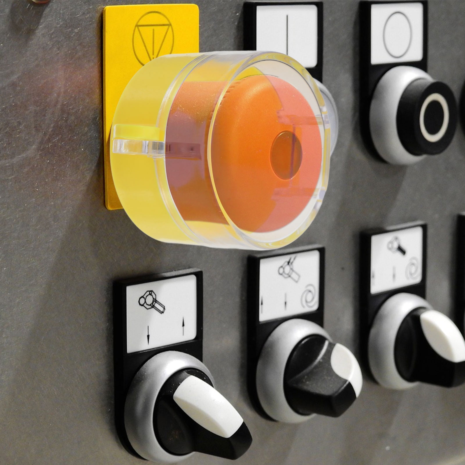 Niceauty Push Button Switch Cover Yellow ABS 1Pack - Walmart.com