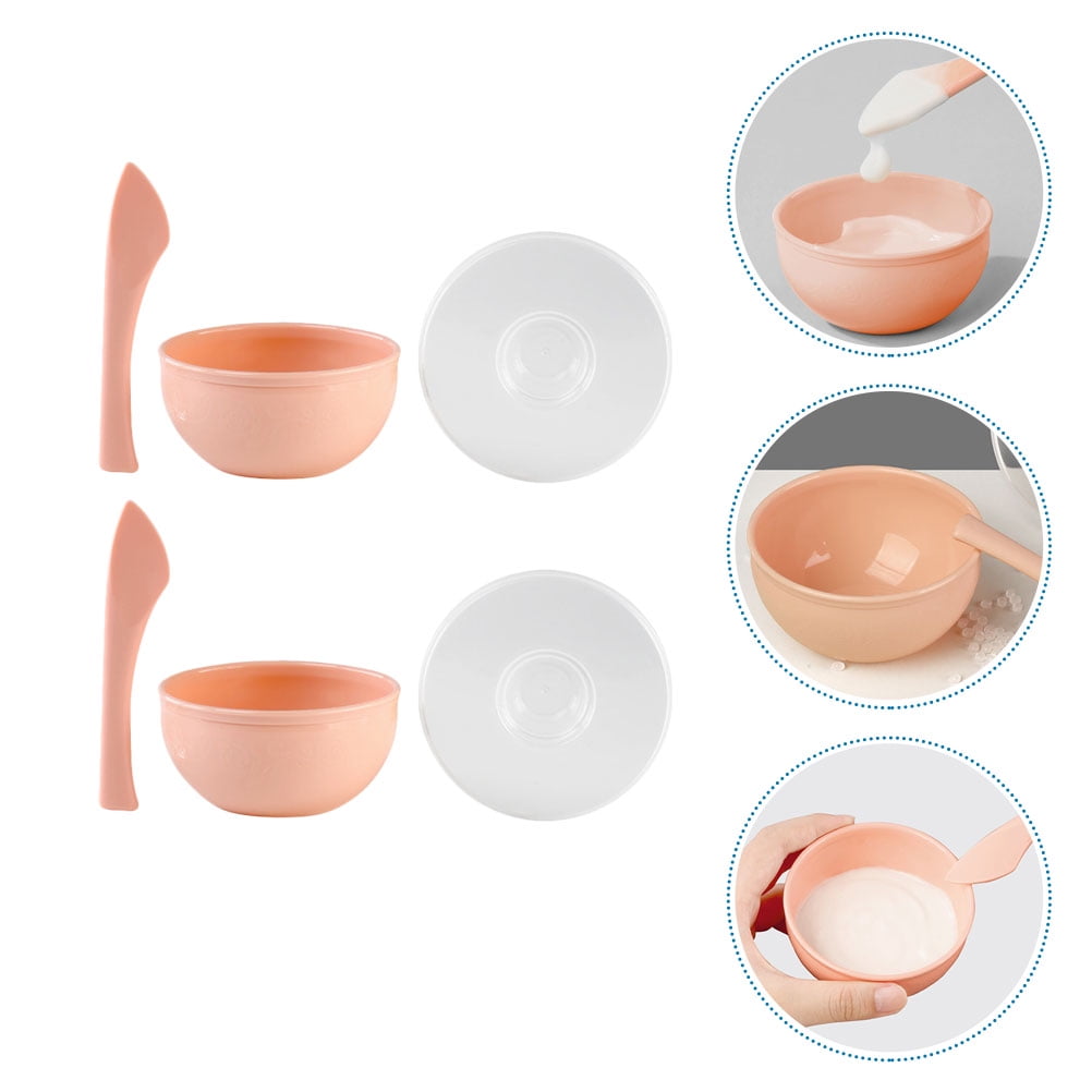 Niceauty Round Face Mask Tools 2Sets With Lid For Diy Mask Making And ...