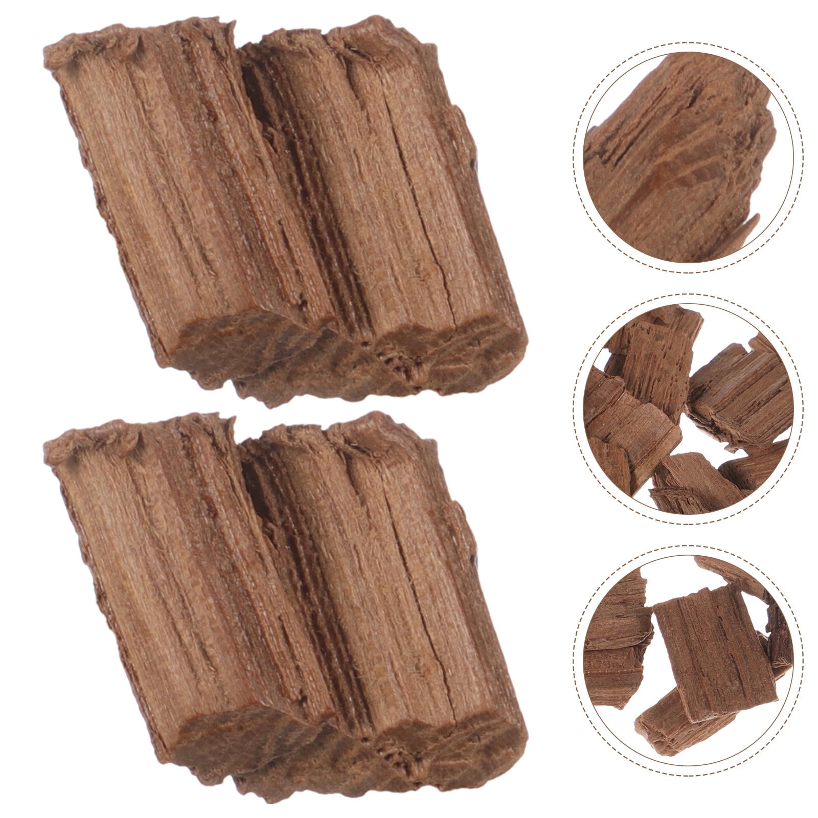Niceauty Rustic Farmhouse Decor Wood Chip Set Dark Brown Enhance Aroma ...
