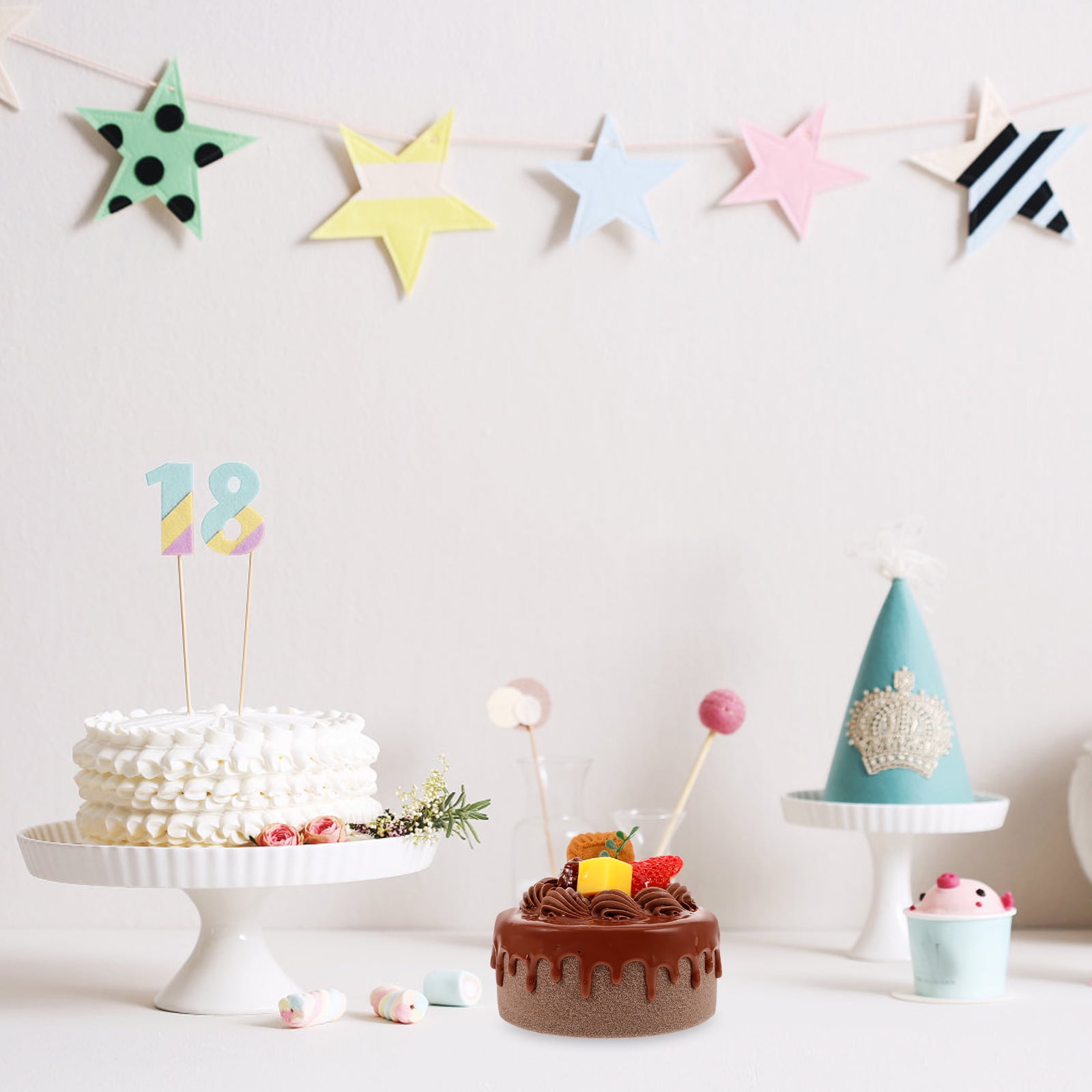 Niceauty Simulation Cake Photo Prop Lifelike Design for Festivals 1Set ...