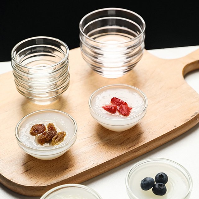 Niceauty Small Glass Bowls for Home Transparent Prep Bowls Elegant ...