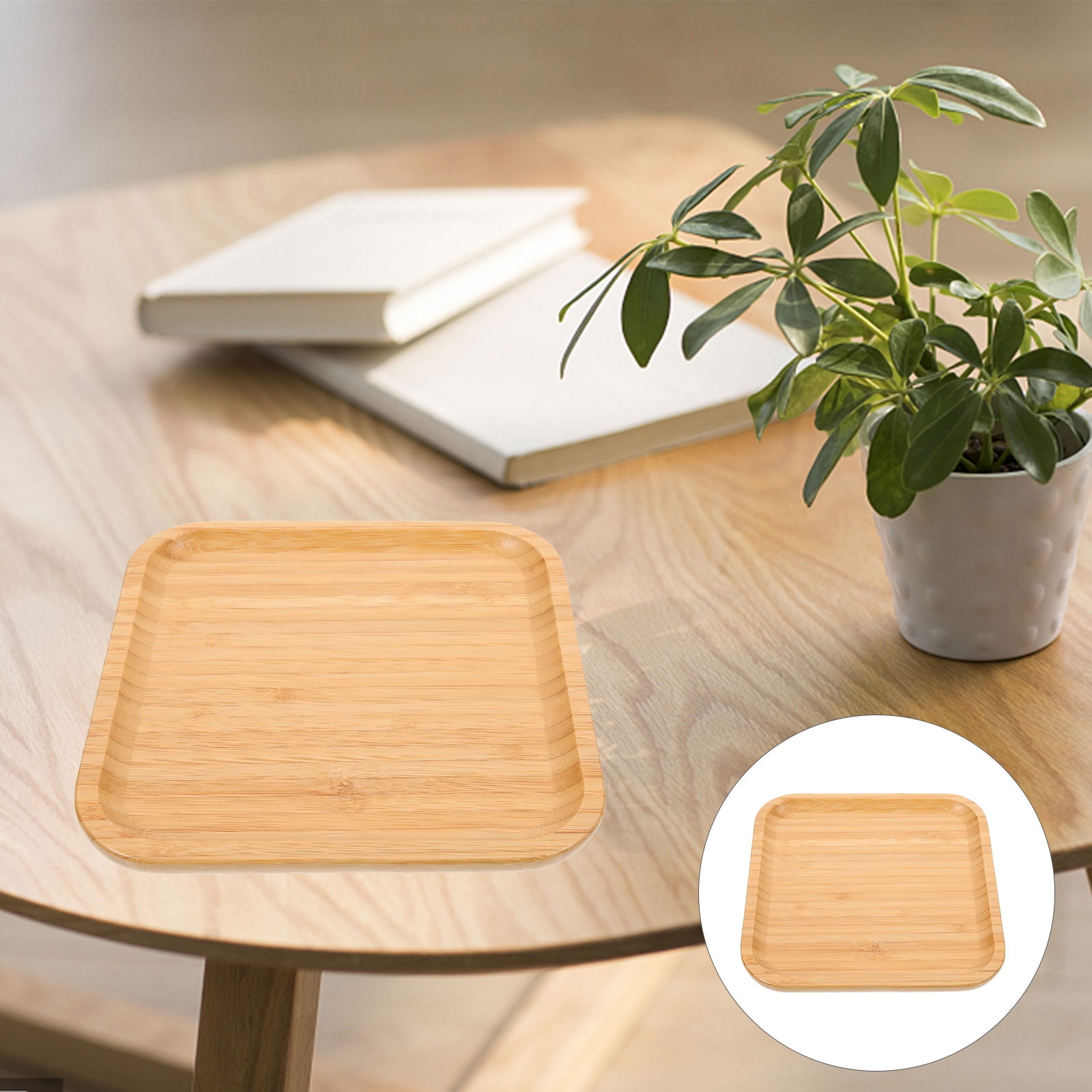 Niceauty Tea Table Tray Khaki for Serving Food Decorative 1Set ...