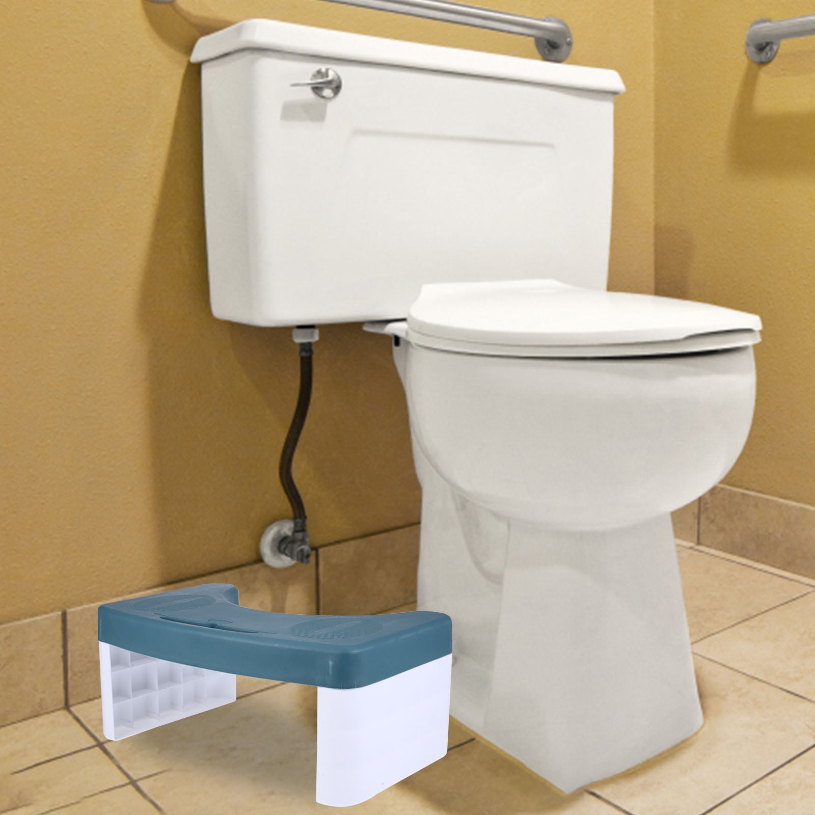 Niceauty Toilet Stool for Home Use Sky Blue Durable PP Material Nonslip ...