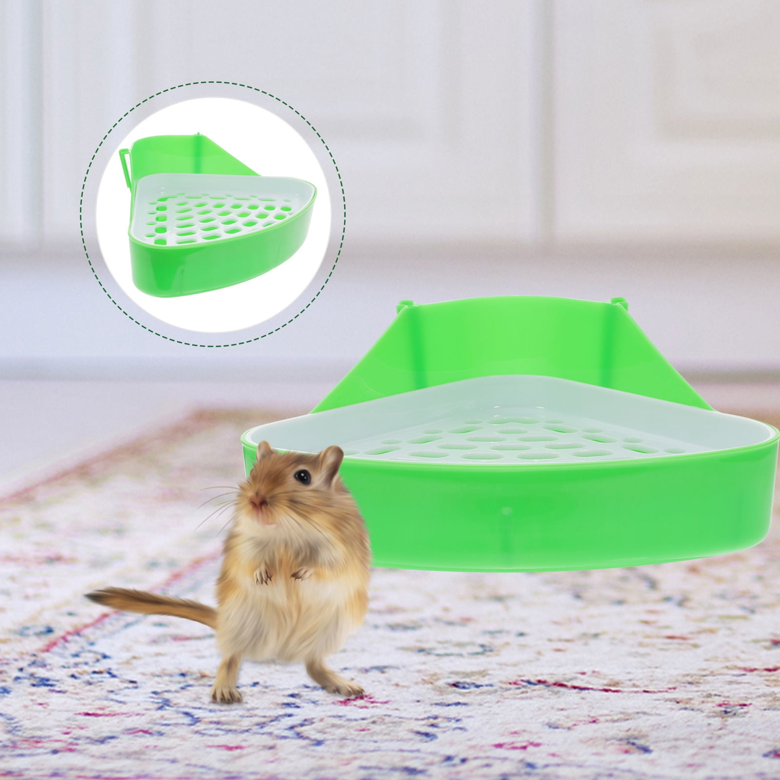 Niceauty Small Green Animal Toilet Litter Box Anti Scratch Mesh Edges ...