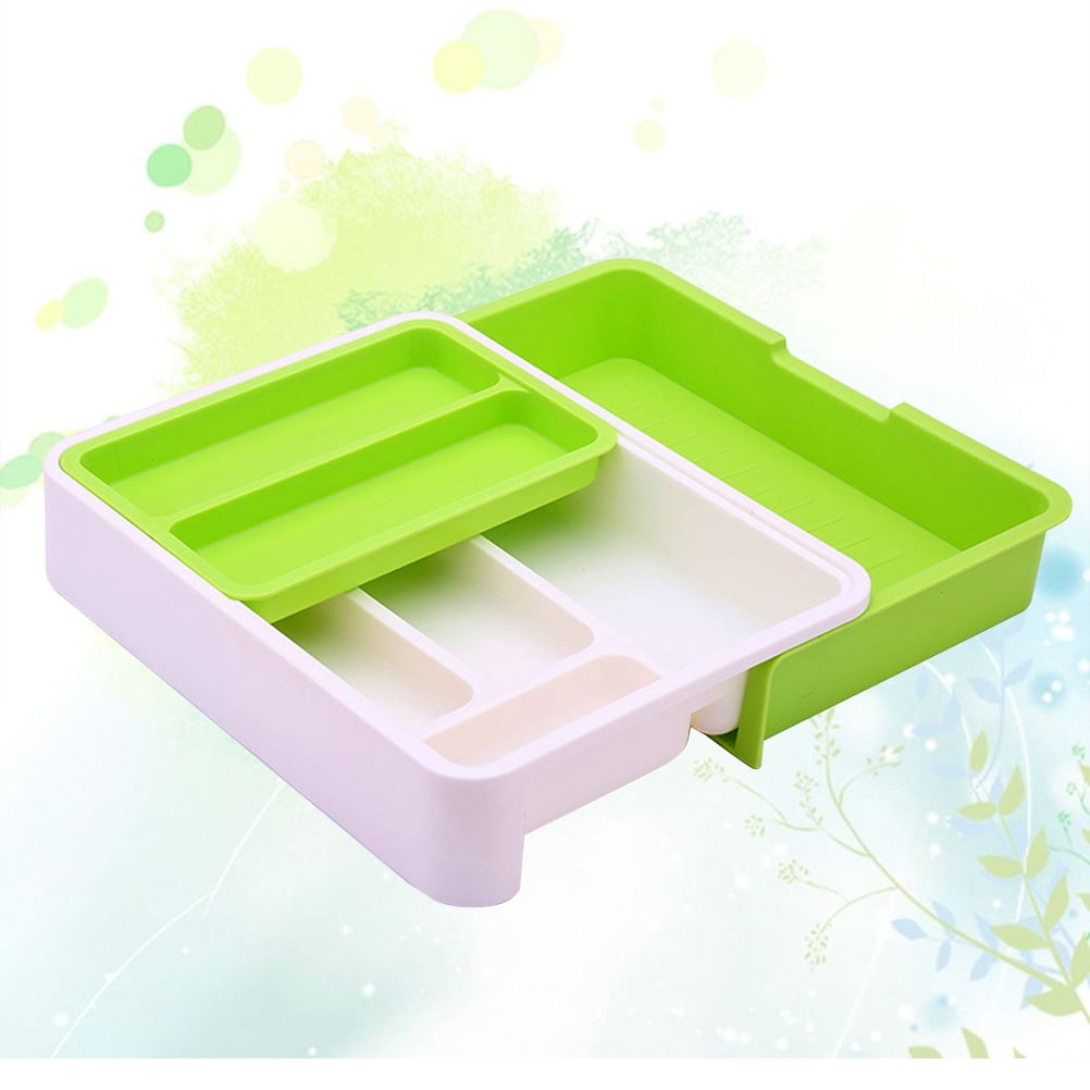 Niceauty PP Plastic Cutlery Storage Tray Adjustable Kitchen Organizer ...