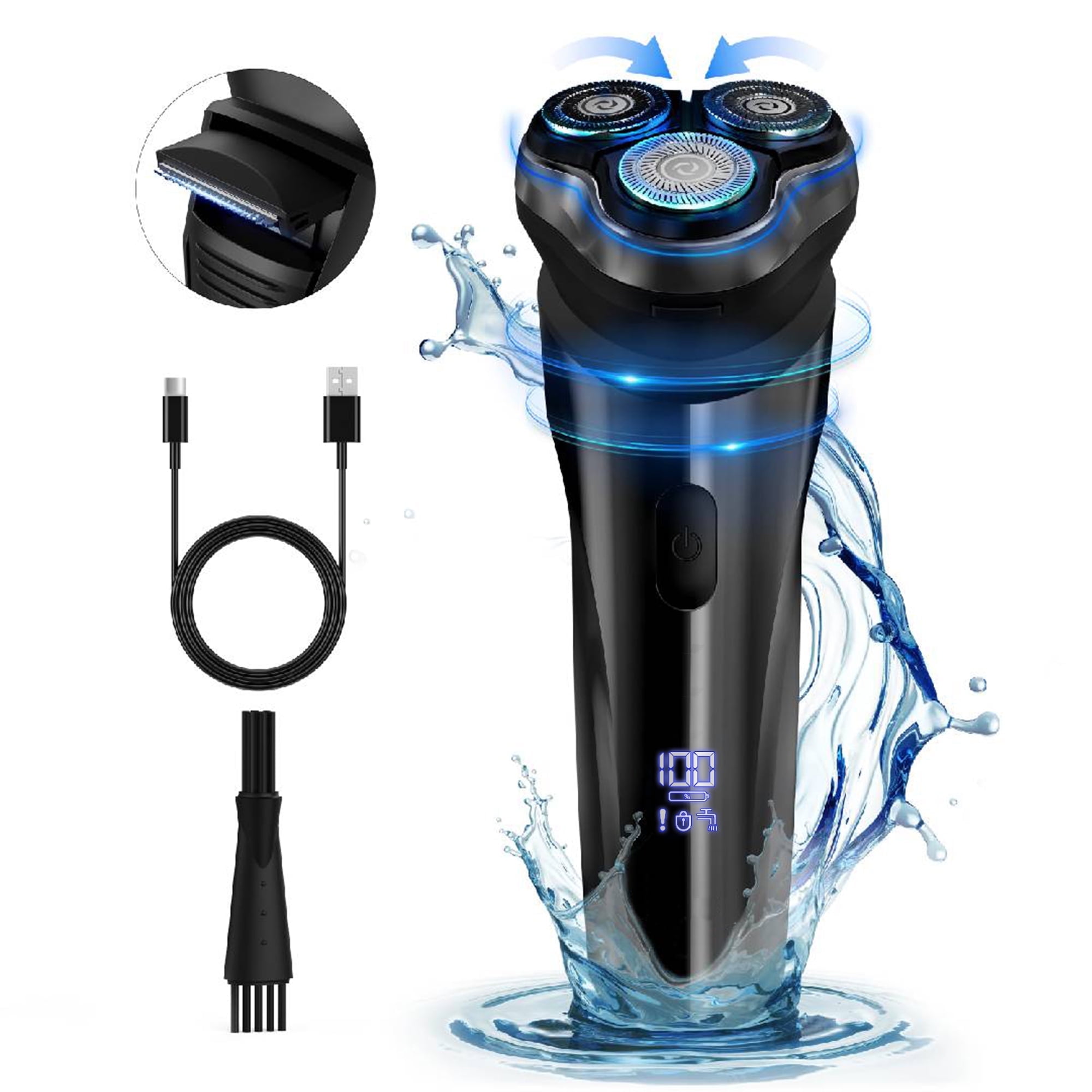 Nicebay Electric Razor, Electric Shavers for Men, Wet/Dry Shaver LED ...