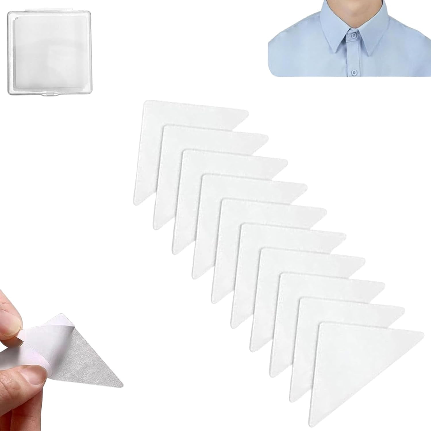 Nicebelie Polo Shirt&Shirt Collar Sticker, Collar Stays for Men's Dress ...