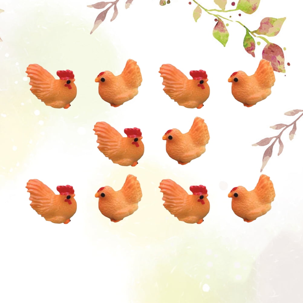 Nicehomfit 10pcs Rooster Hen Ornaments Mini House Living Room Decor ...