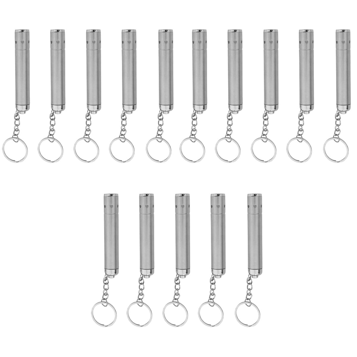 Nicehomfit 15 pcs Stainless Steel Keychain Flashlight Mini Portable LED ...