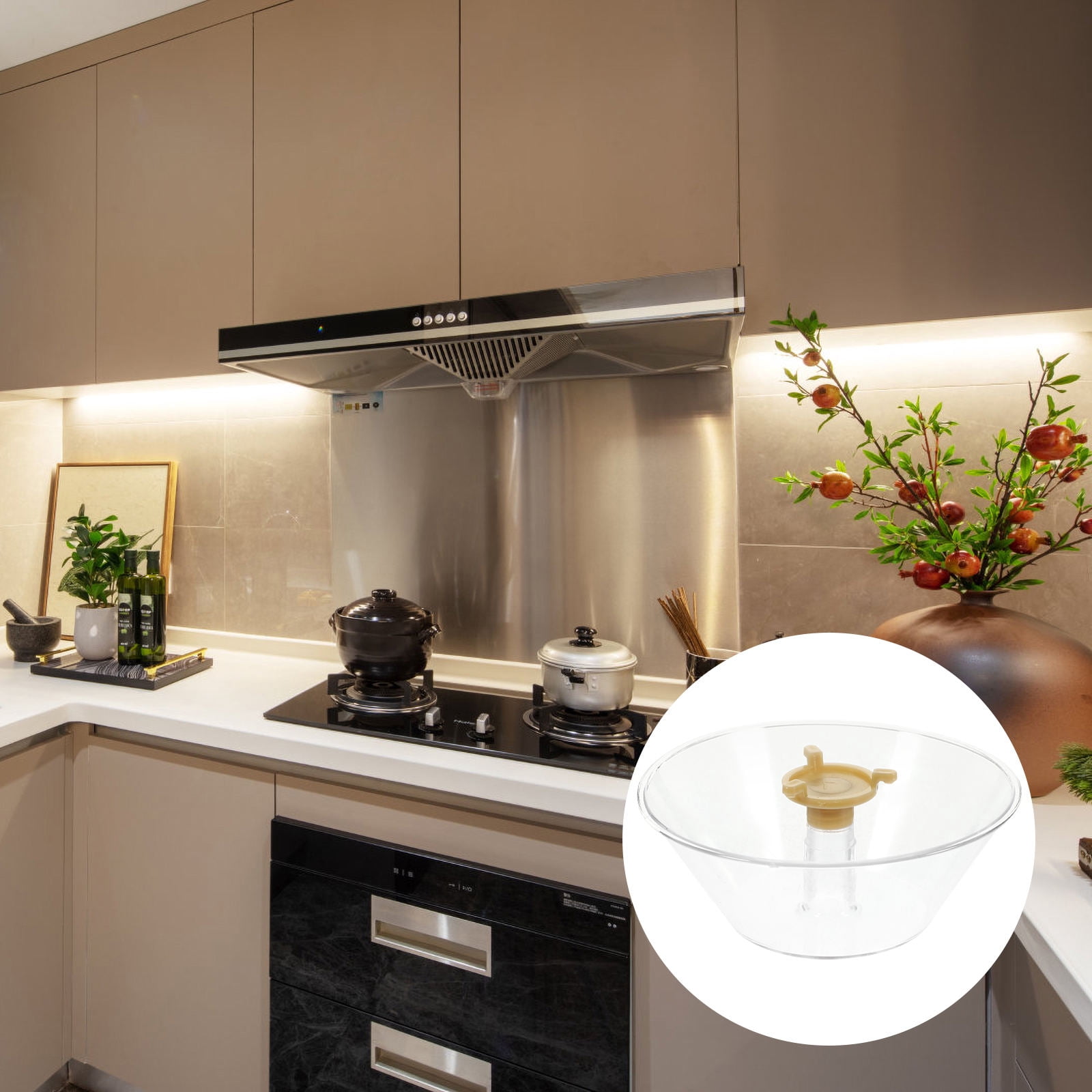 Nicehomfit 1Pc Transparent Plastic Oil Bowl for Range Hood Kitchen ...