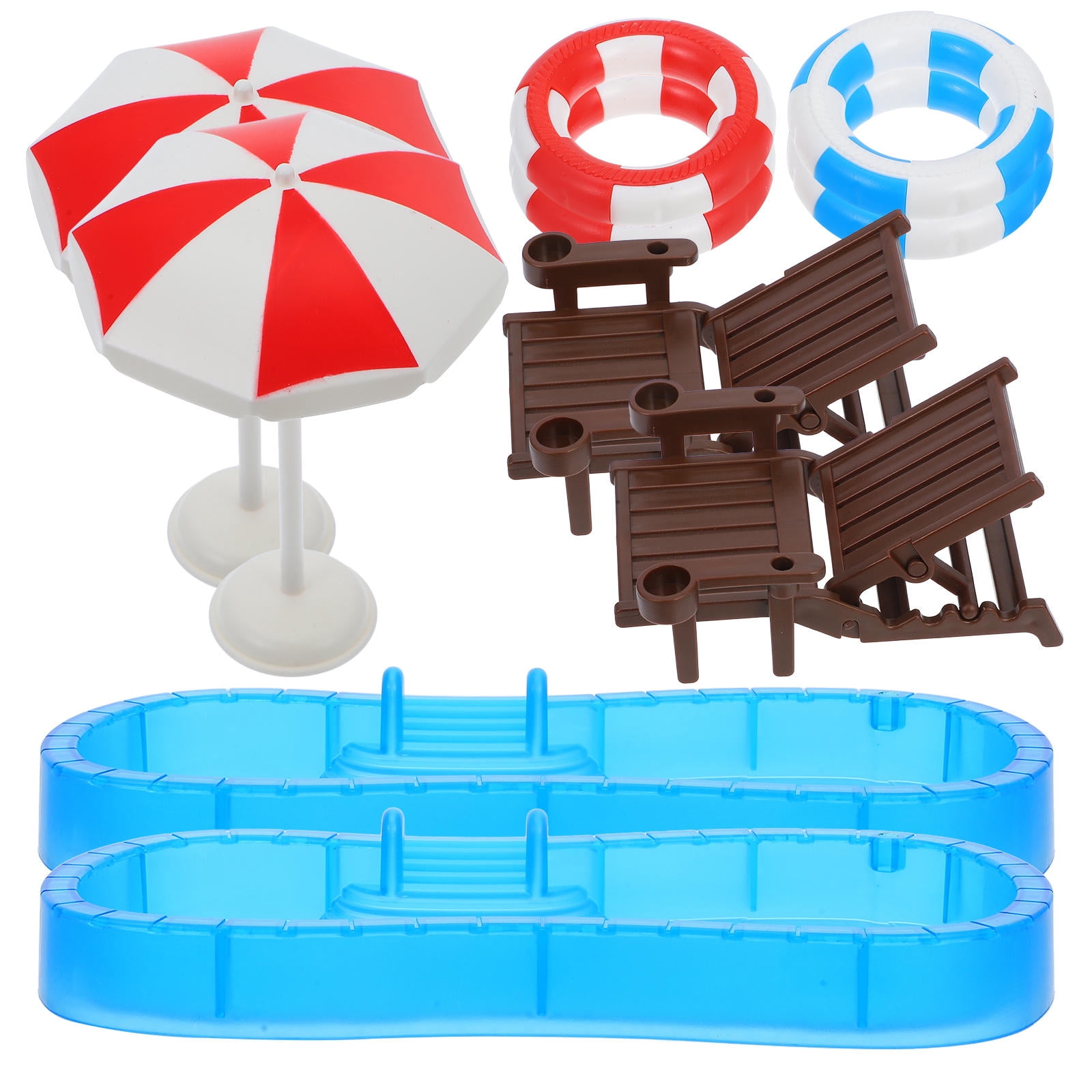 Nicehomfit 2 Sets Swim Ring Round Plastic Toy For Students Diy Supplies ...