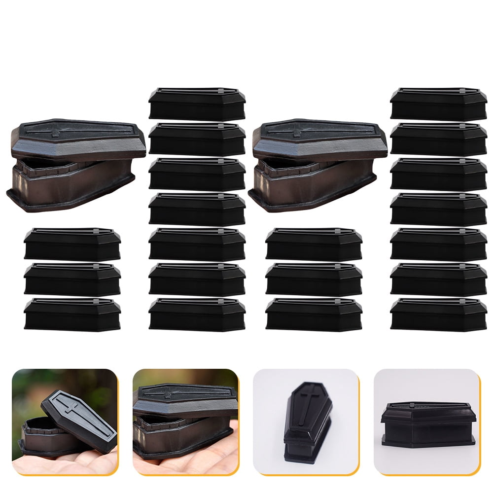 Nicehomfit Coffin Model Prank Props Black Plastic for Party Decorations ...