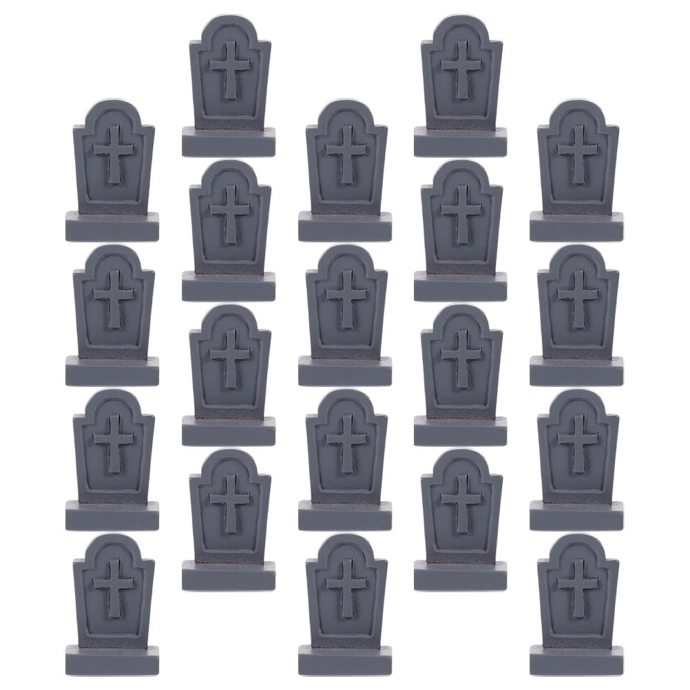 Nicehomfit Dark Grey Resin Tombstone 20Pack For Scary Atmosphere ...