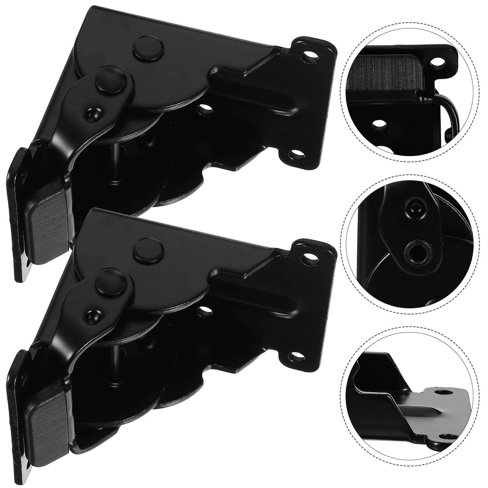 Nicehomfit Furniture Folding Hinge Cold Rolled Iron Plate 2pcs Black ...