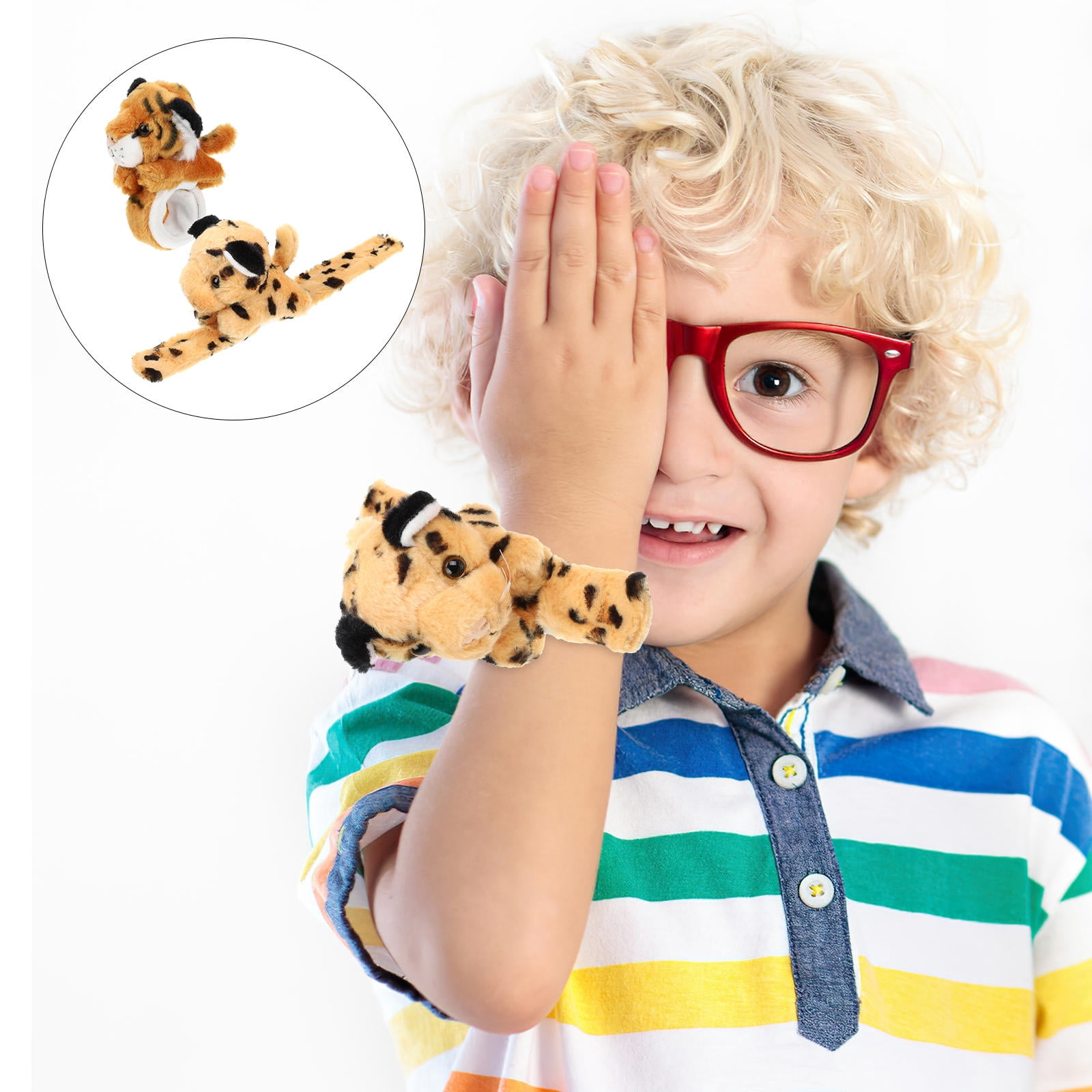 Nicehomfit 2Pcs Animal Plush Party Slap Wristbands Comfortable ...