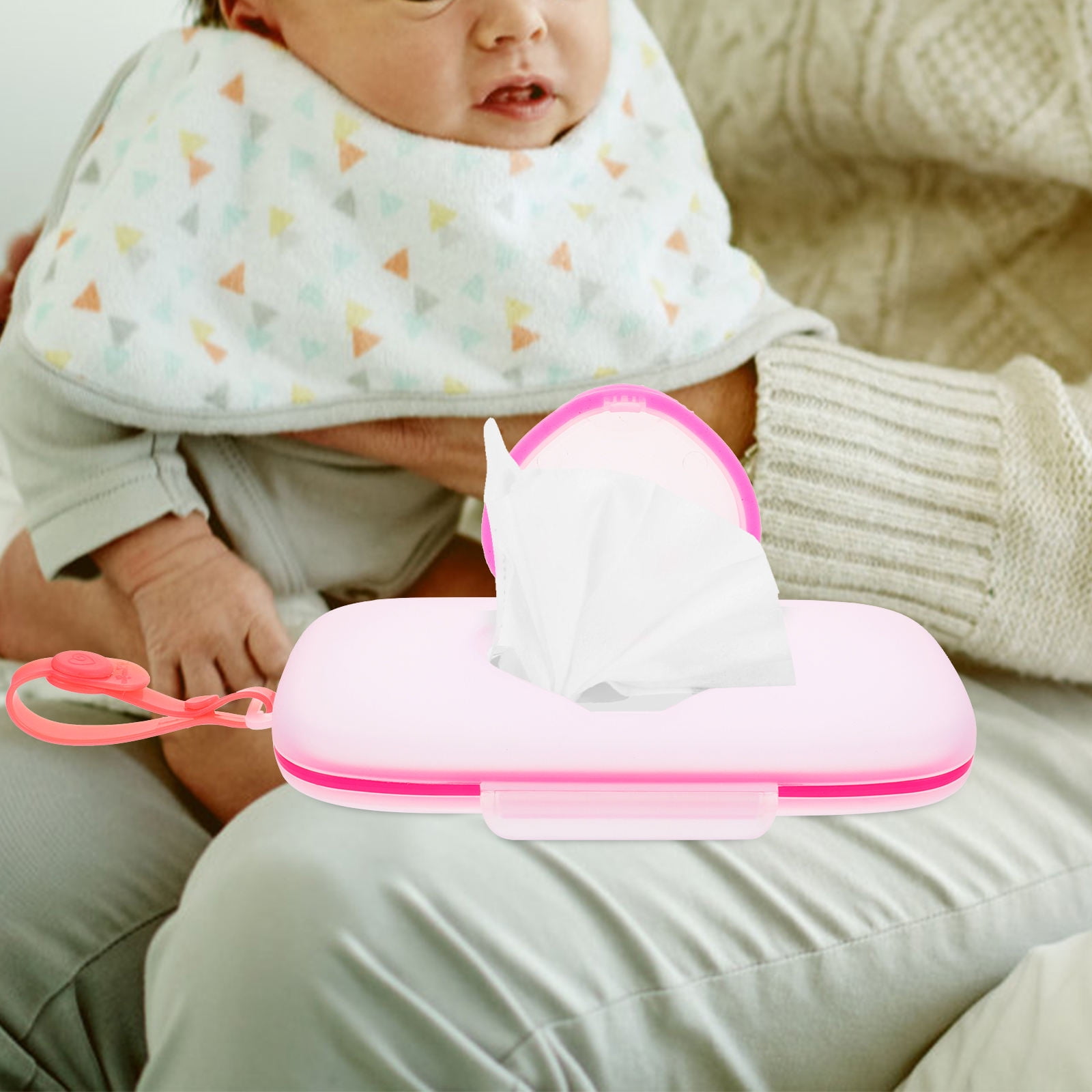 Nicehomfit 2Pcs Portable Wipes Box Pink Lightweight for Outdoor and ...