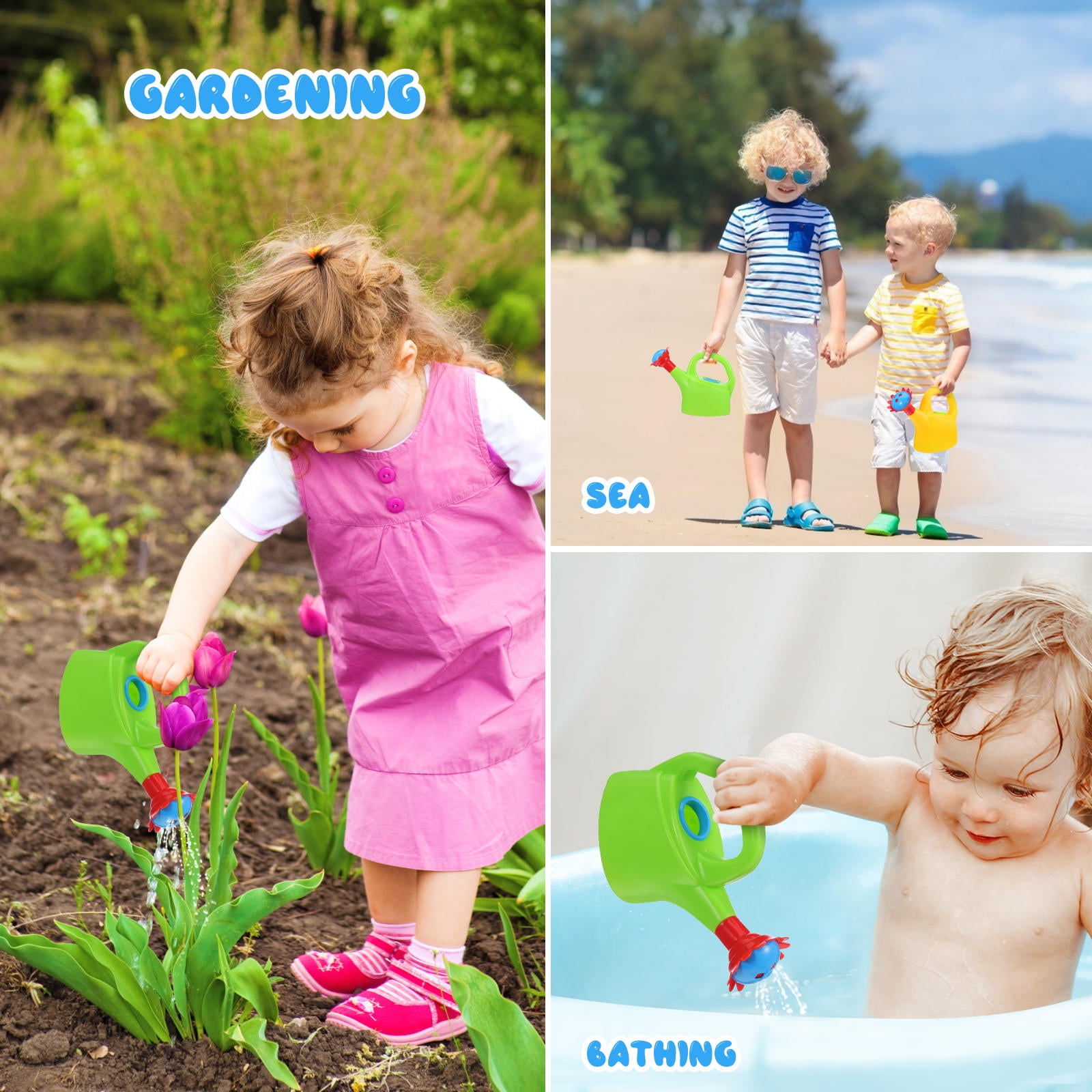 Nicehomfit Kids Sprinkling Cans Round Childrens Design Gardening Tool ...