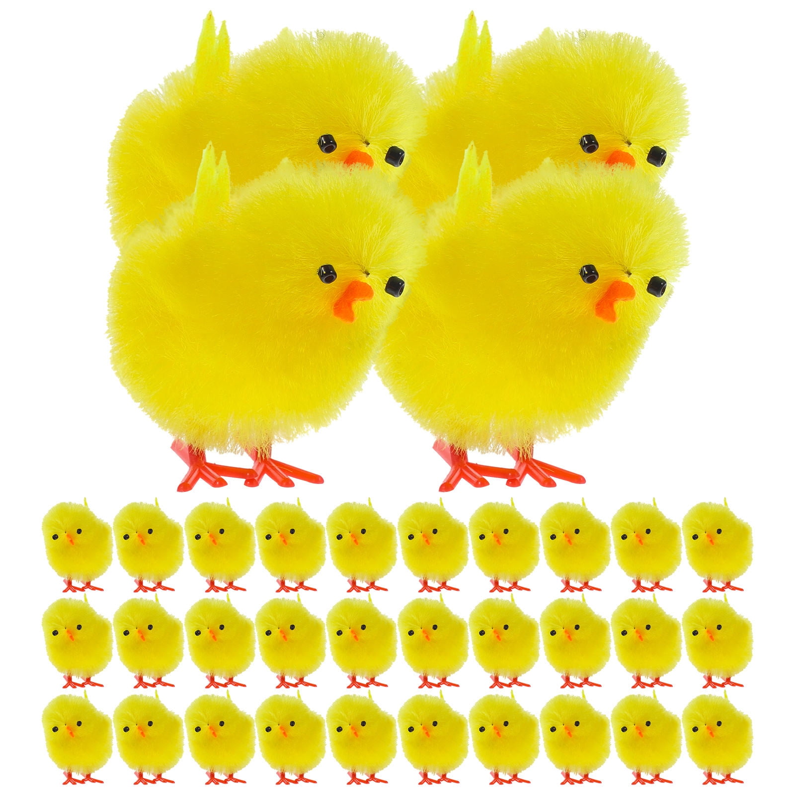 Nicehomfit 36Pcs Yellow Plastic Chick Figurines for Garden Decoration ...